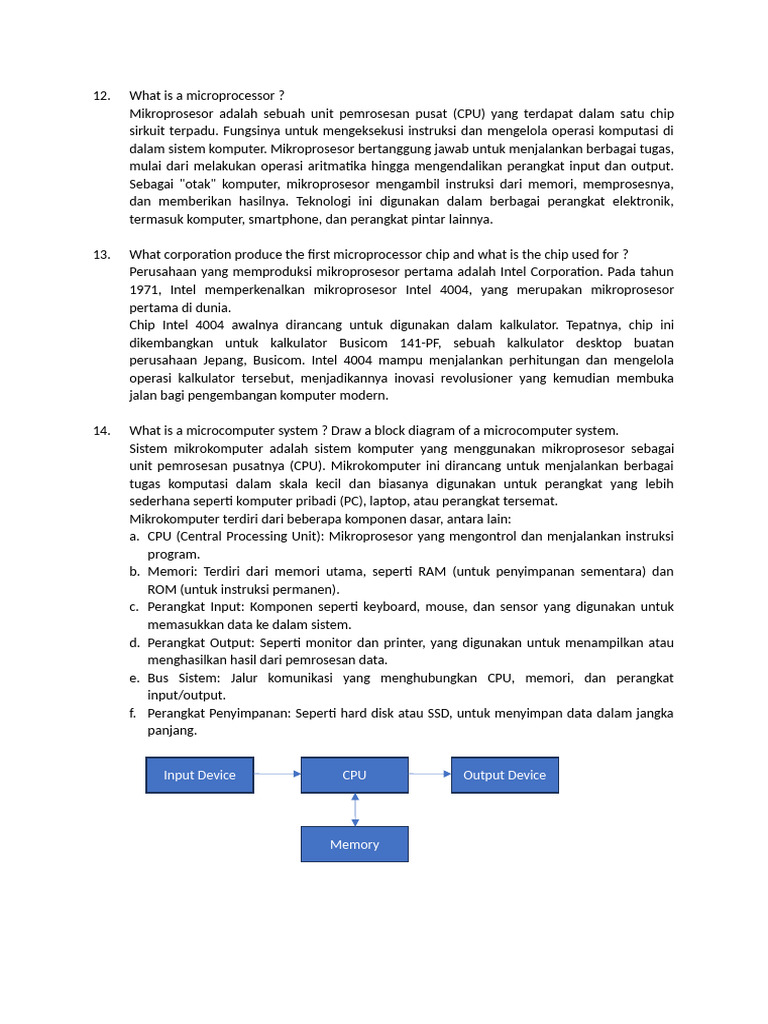 What Is A Microprocessor | PDF