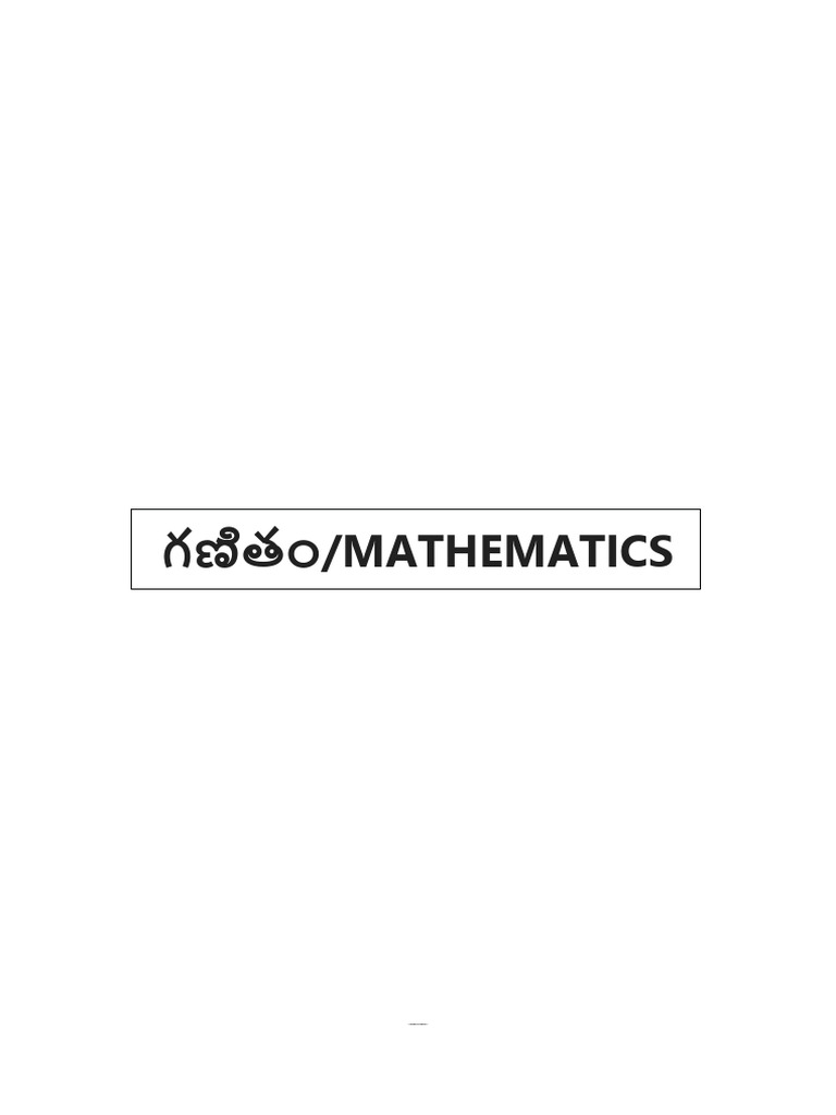 POLYCET - Mathematics Study Material EM | PDF | Set (Mathematics) | Numbers