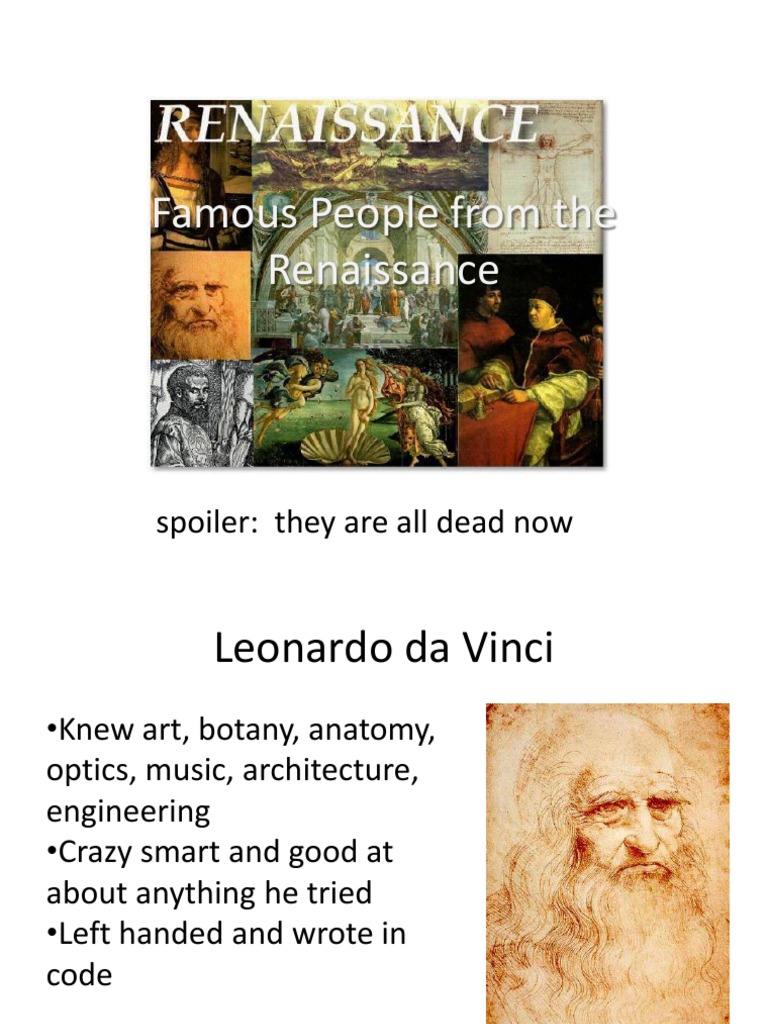 Famous People From The Renaissance | PDF