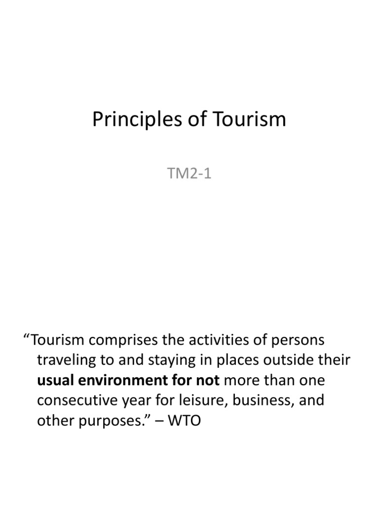 Principles of Tourism2-1 | PDF | Tourism | Economic Sectors
