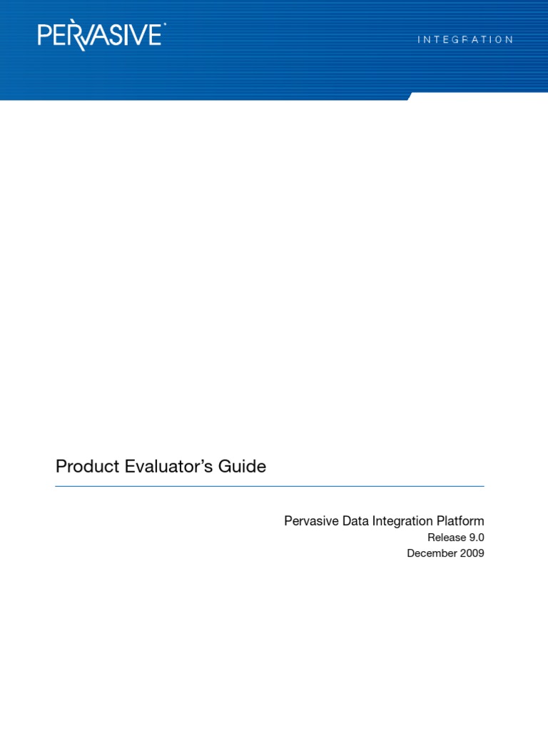 Product Evaluator's Guide: Pervasive Data Integration Platform | PDF ...