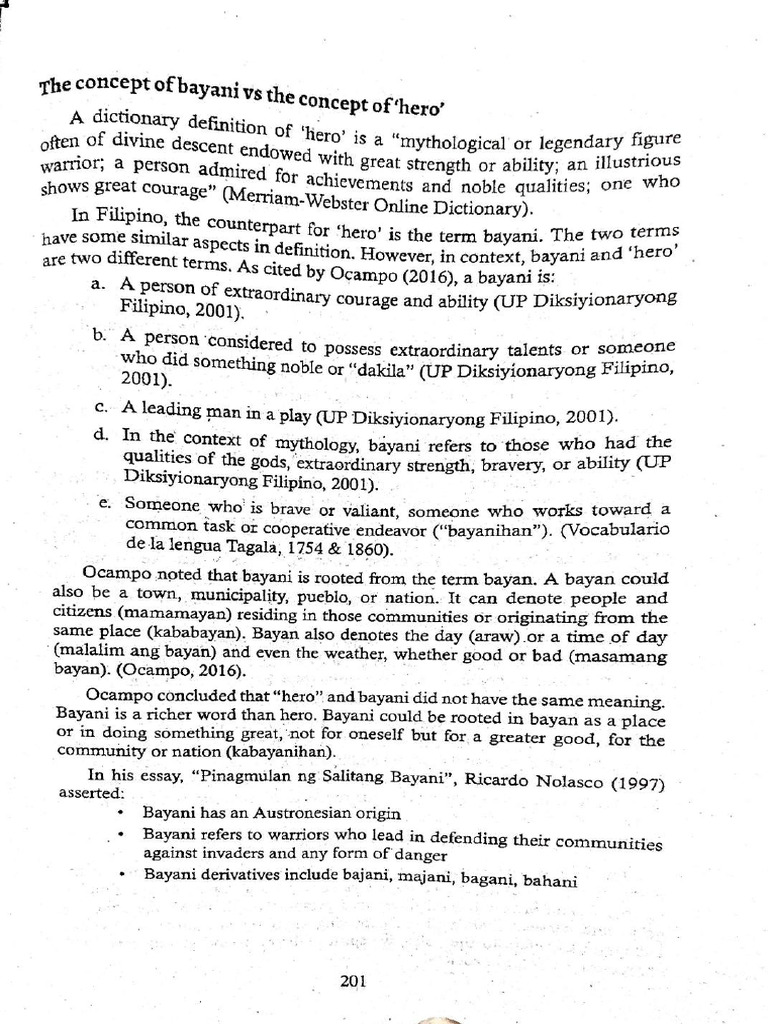 The Concept of Bayani Vs The Concept of 'Hero' - 20250324-Compressed | PDF