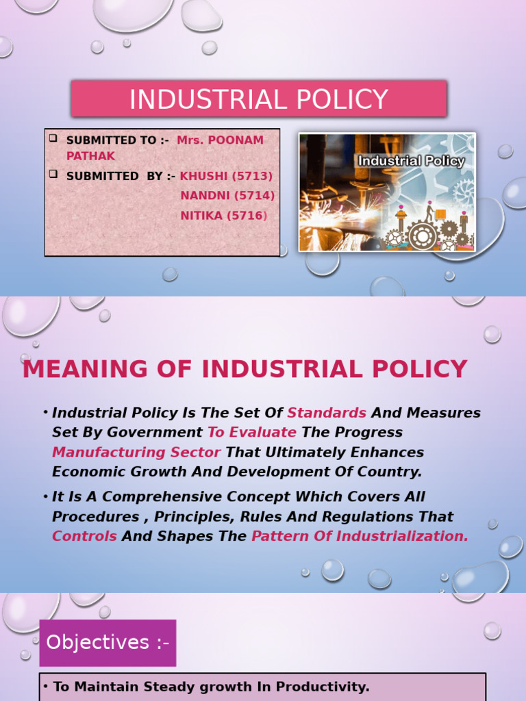 Overview of India's Industrial Policy | PDF | Economy Of India | Labour ...
