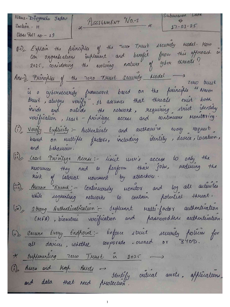 Cyber security assignment 1 | PDF