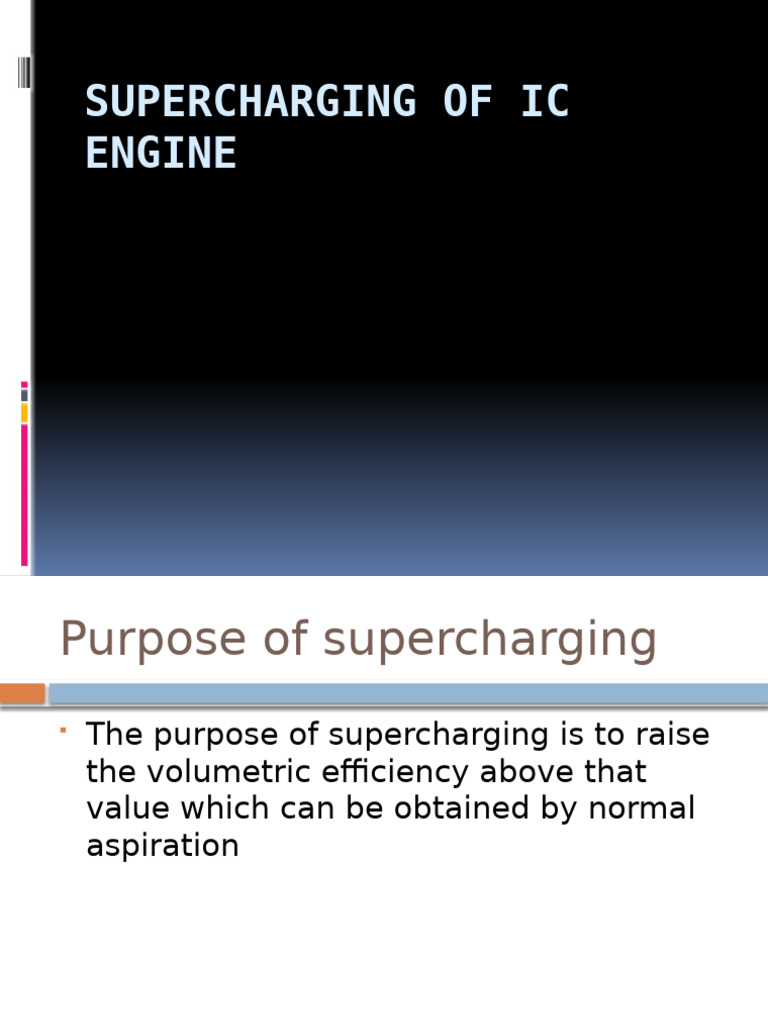 chapter 5 SUPERCHARGING OF IC ENGINE | PDF | Turbocharger | Engines