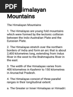 Himalayan Ranges - Greater Himalayas, Middle Himalayas, Shiwaliks ...