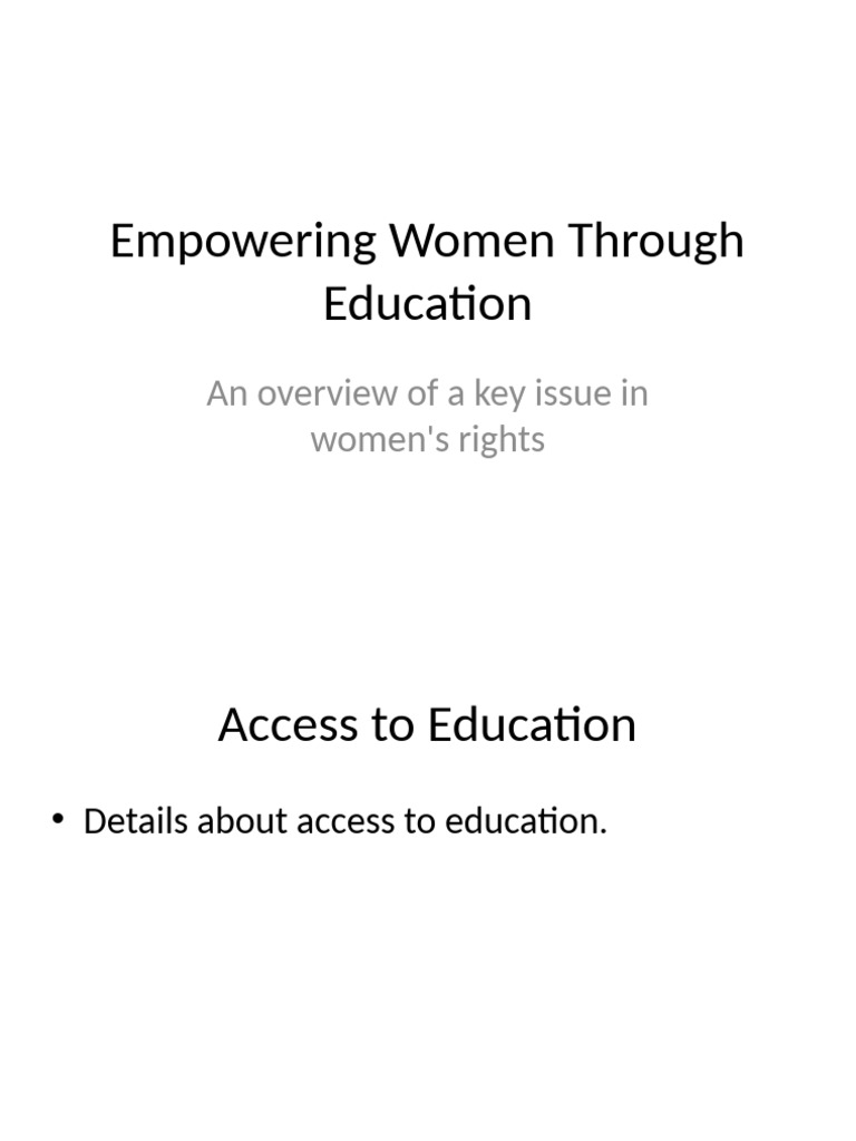 5 Empowering Women Through Education | PDF