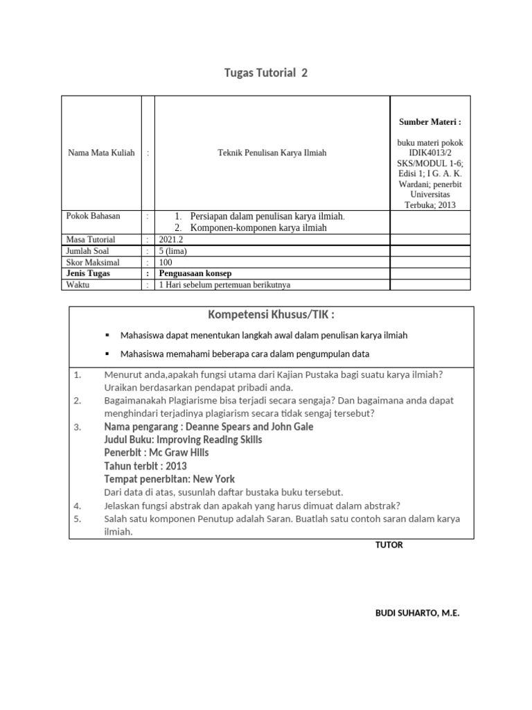 Tugas Tutorial 2 | PDF