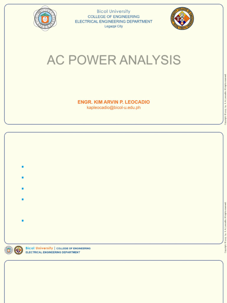 AC Power Analysis in Electrical Circuits | PDF | Ac Power | Electrical ...