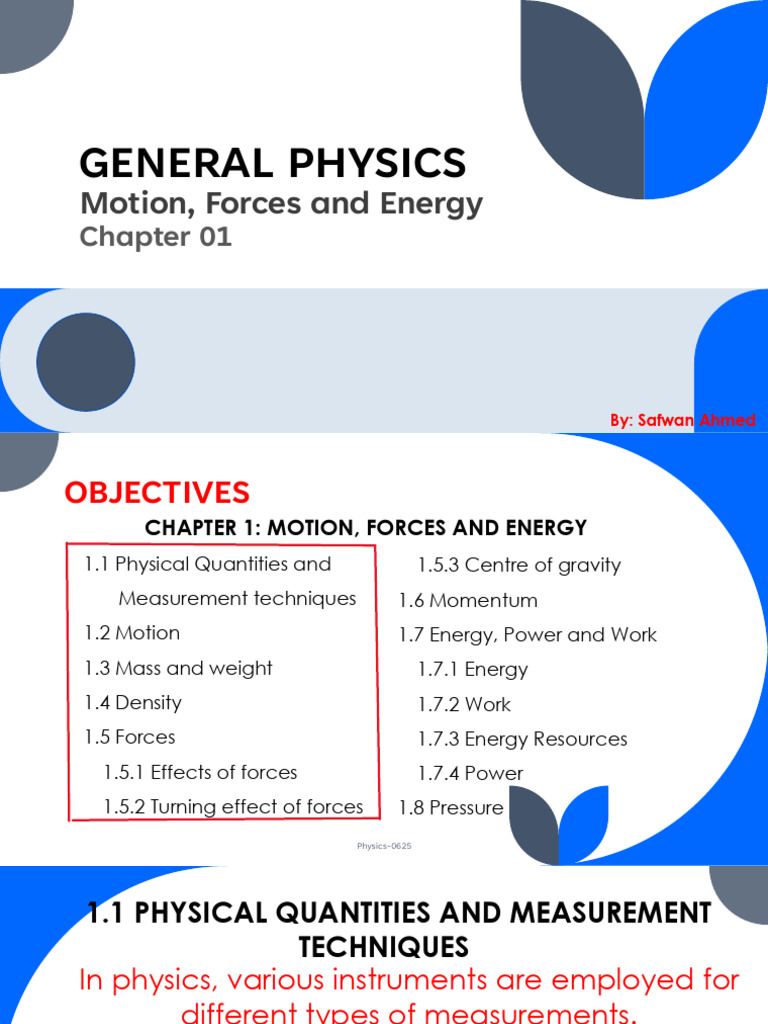 Chapter 01-General Physics | PDF | Force | Velocity