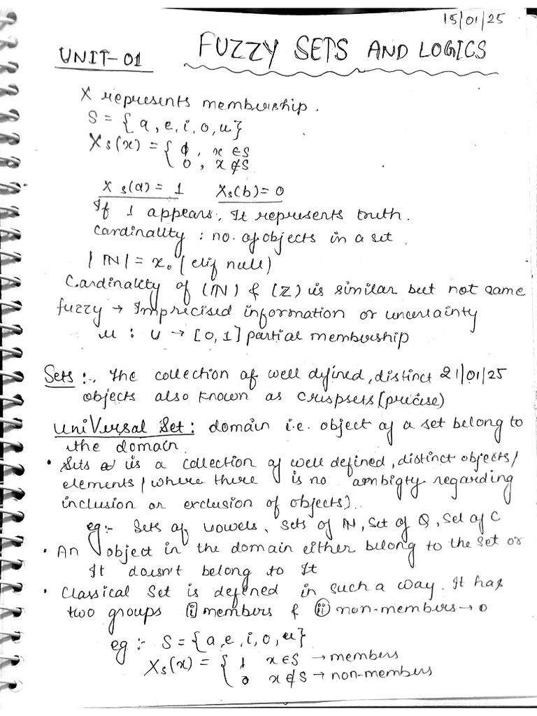 Fuzzy Unit 1 | PDF