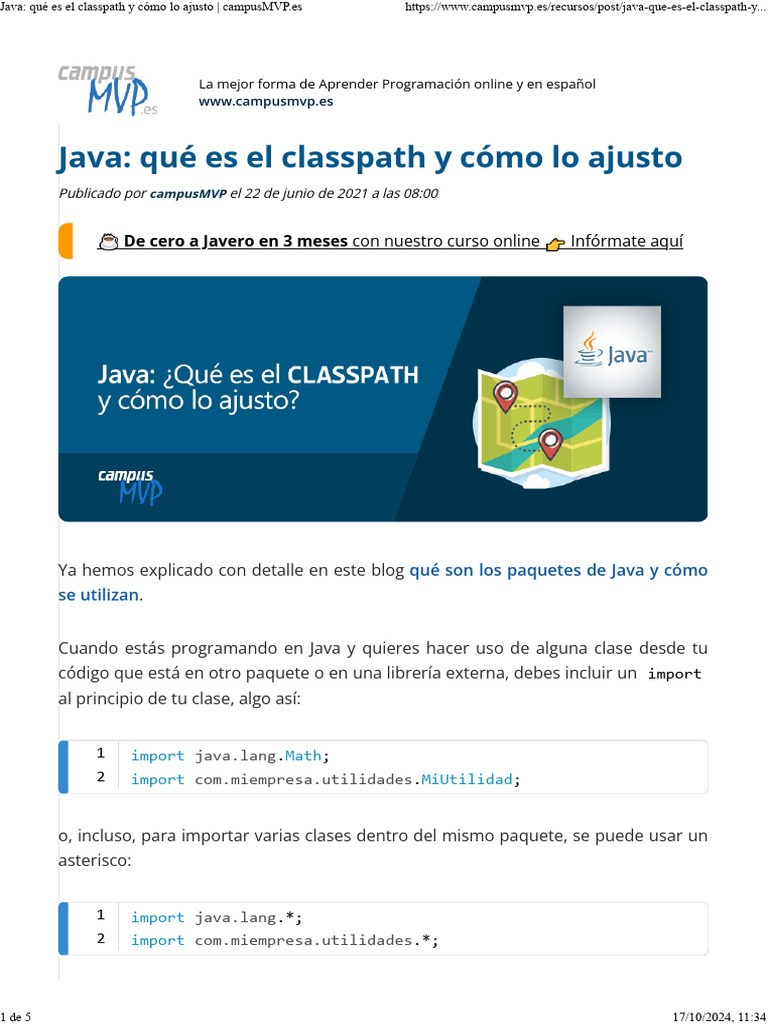 Ajustar el CLASSPATH en Java | PDF | máquina virtual de Java | Java ...