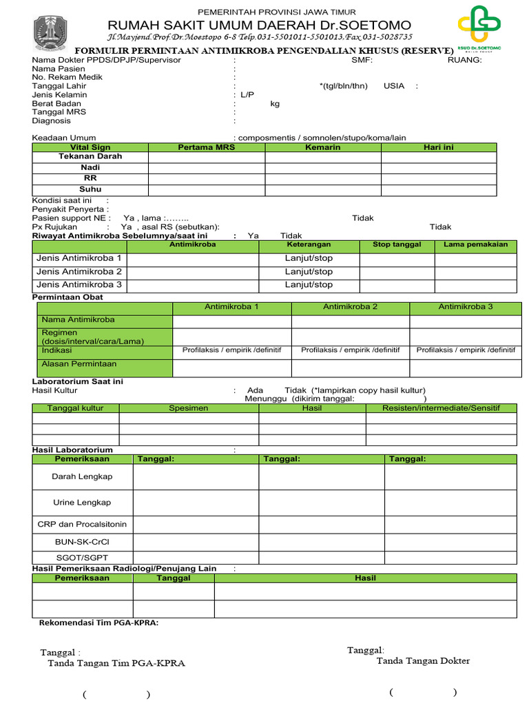 Permintaan Obat Antimikroba Reserve | PDF