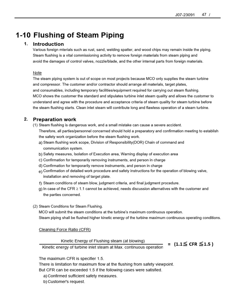 Attachment9 Steam Blowing For Propylene Compressor J0723091 - RA - Field Erection Manual - FI-2 ...