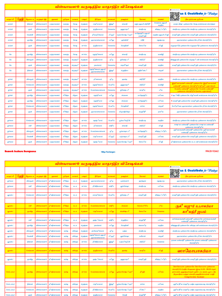 Vishvavasu 2025 - 2026 | PDF
