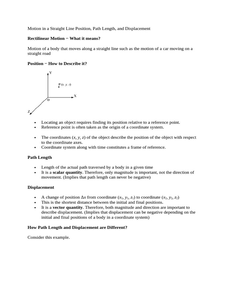 CHAPTER 2-Motion in A Straight Line | PDF | Velocity | Acceleration