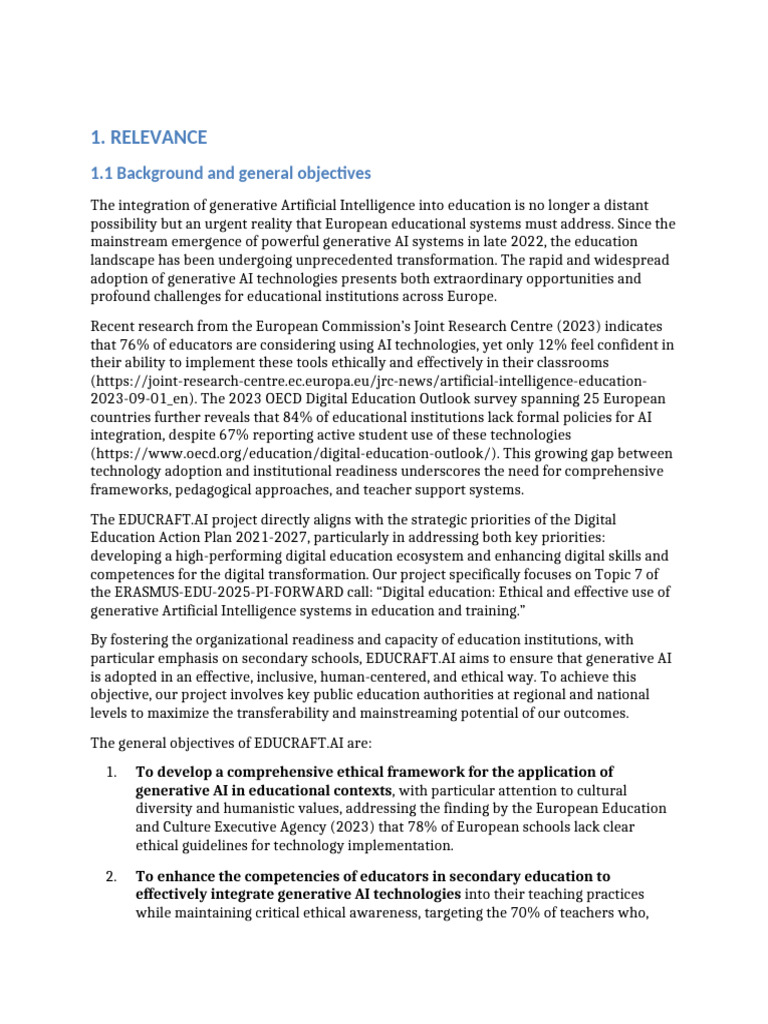 Erasmus Project Proposal | PDF | Artificial Intelligence | Intelligence ...