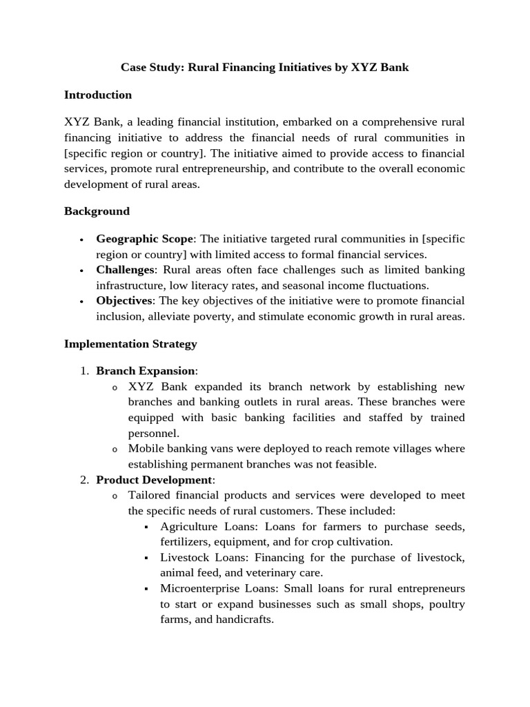 Case Study 3 | PDF | Financial Inclusion | Banks
