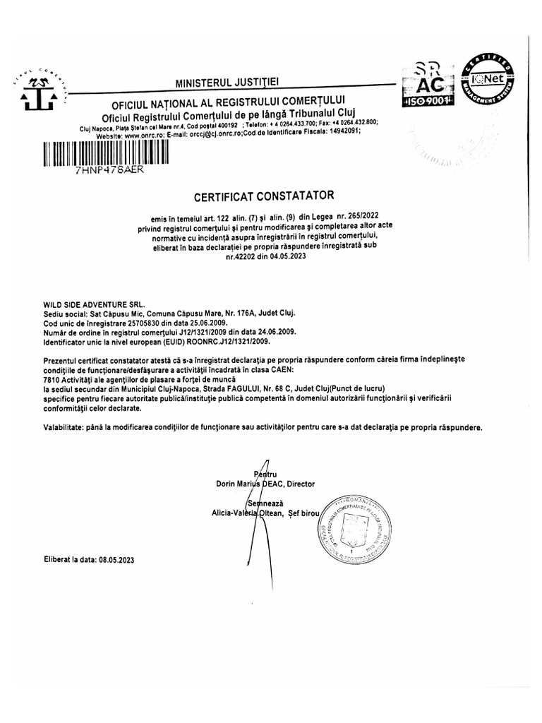 6certificat Constatator | PDF