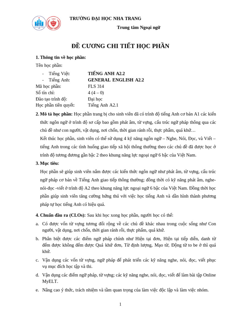 ĐCHP A2.2 HK1 24-25 | PDF