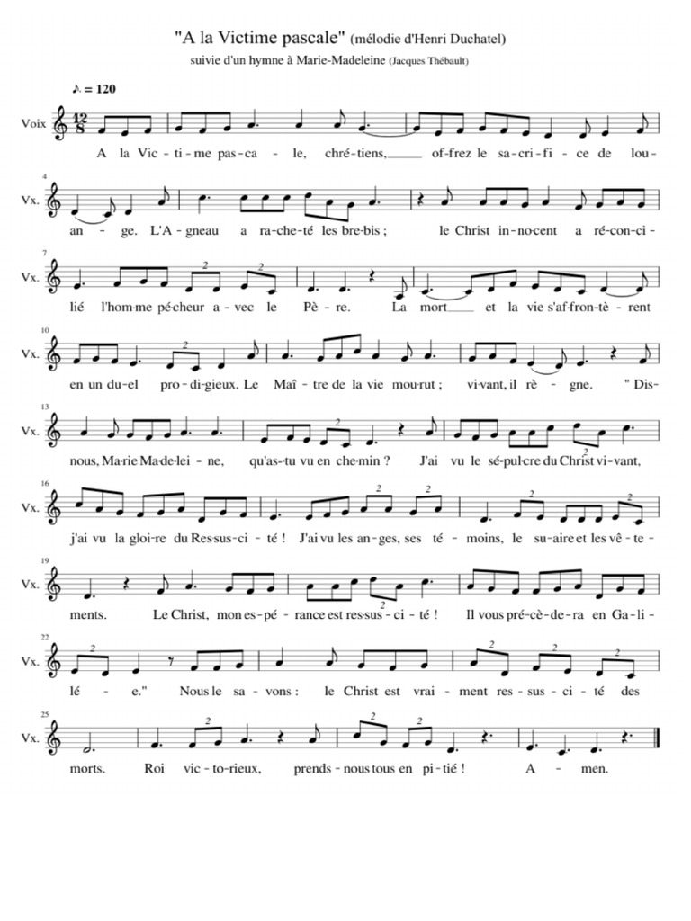 À La Victime Pascale | PDF