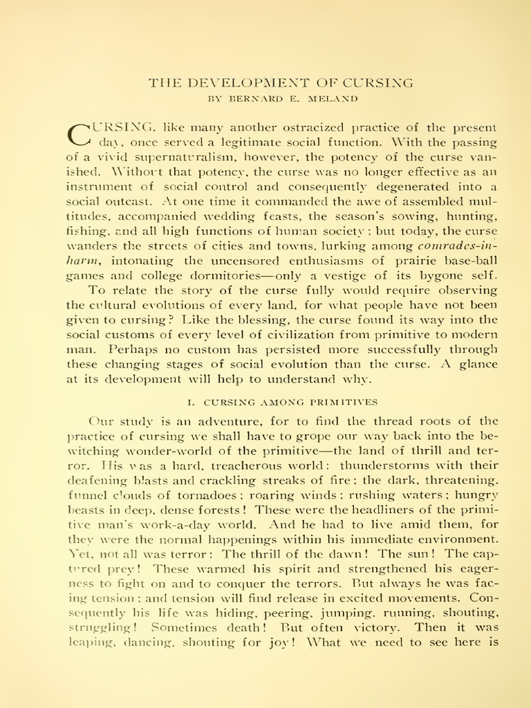 The Evolution of Cursing Practices | PDF