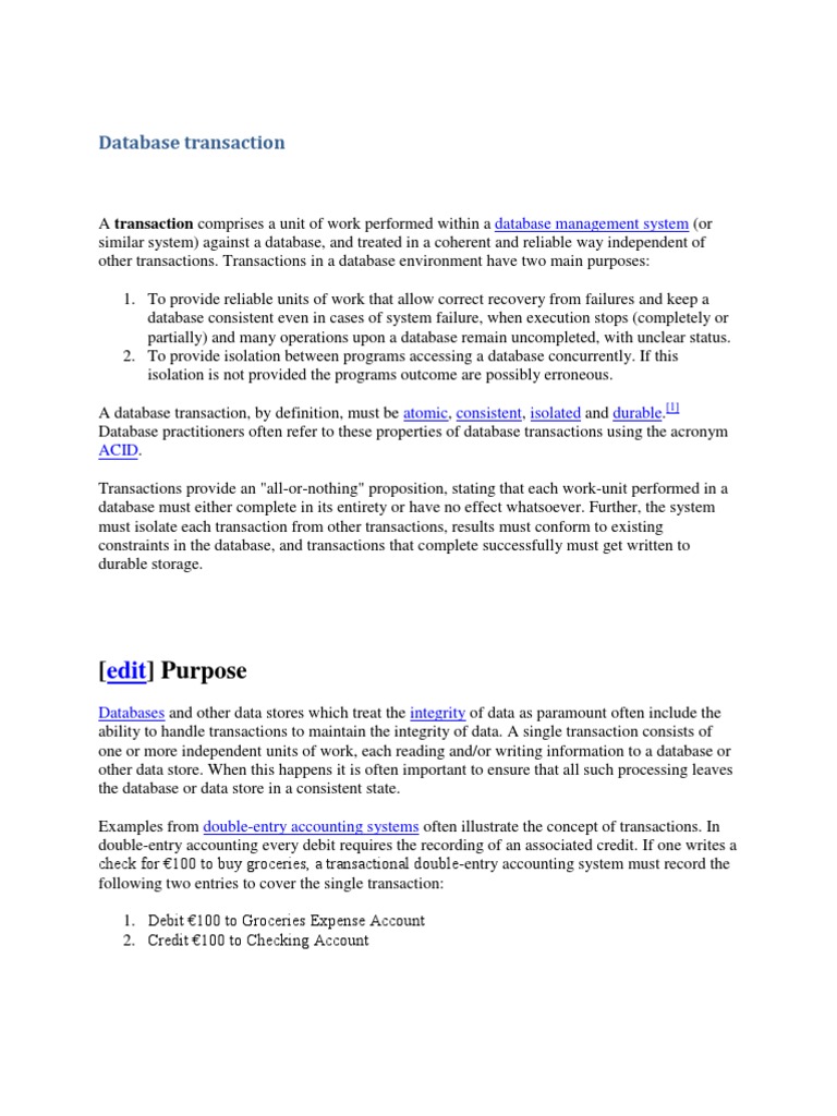 Database Transactions Explained | PDF | Database Transaction | Information Management