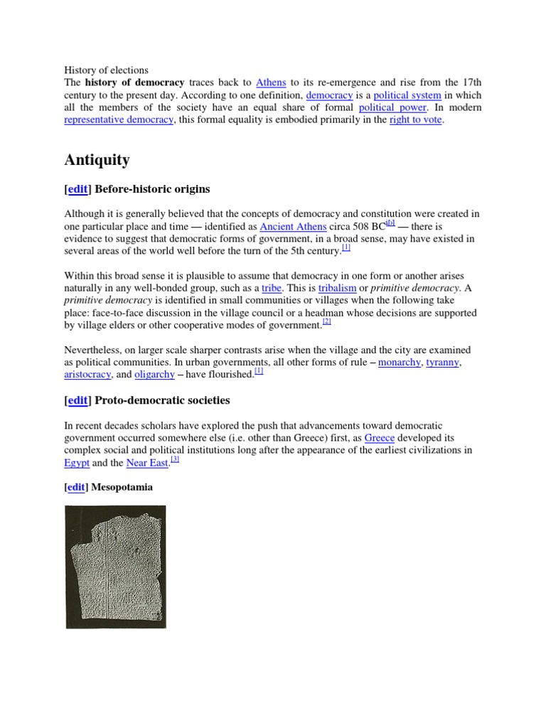 Primitive Democracy in Ancient Societies | PDF | Electoral College ...