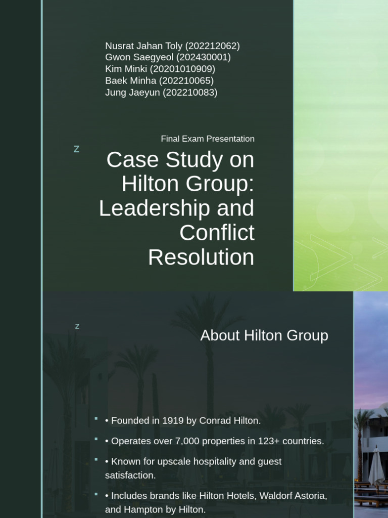 Hilton Case Study Presentation | PDF | Leadership | Team Building