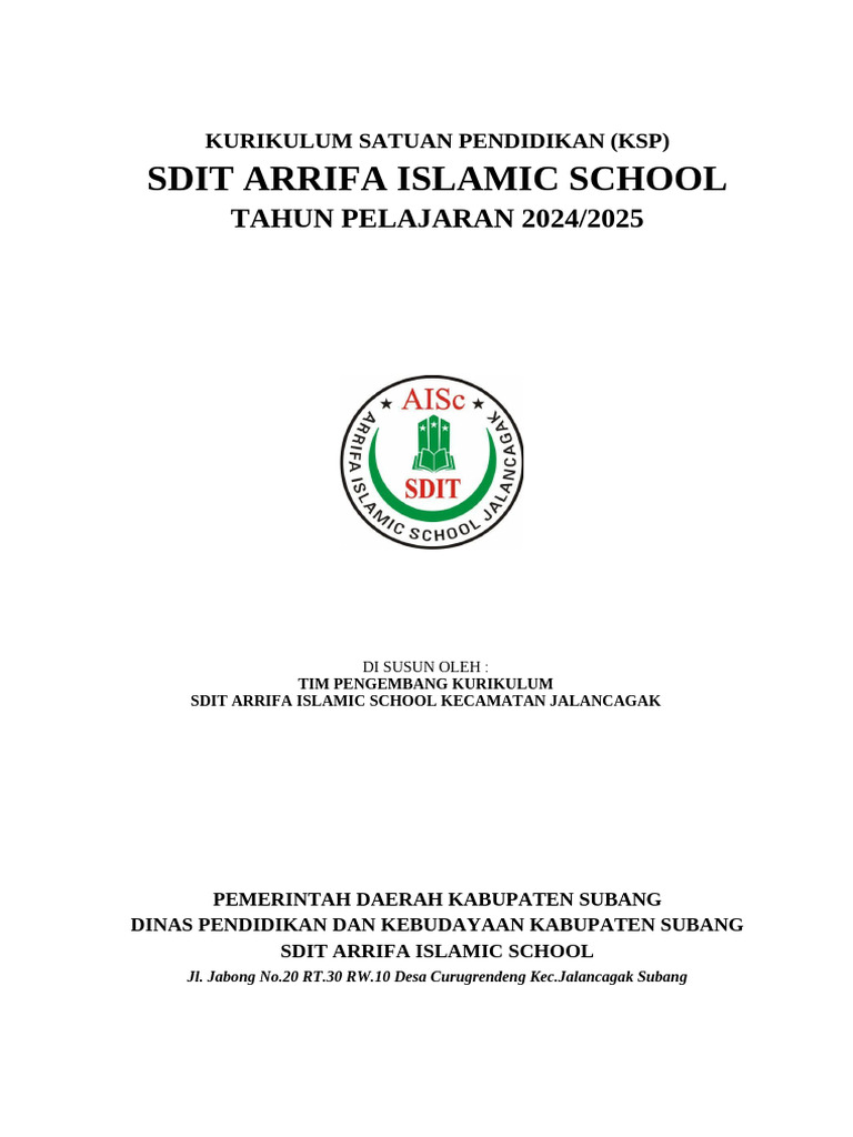 KSP Sdit Aisc 2024-2025 | PDF