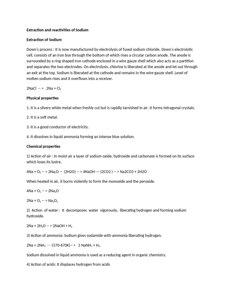 Sodium | PDF
