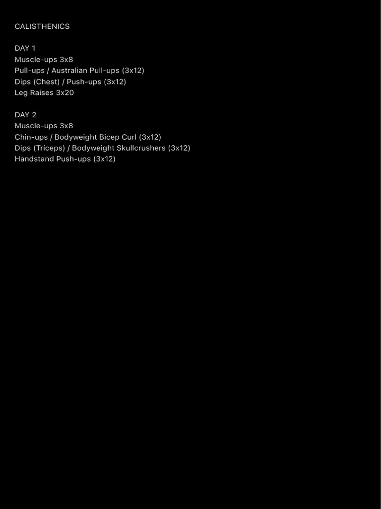 Calisthenics | PDF