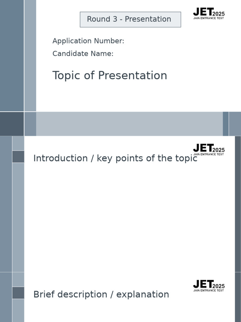 JET Presentation Template 2025 | PDF