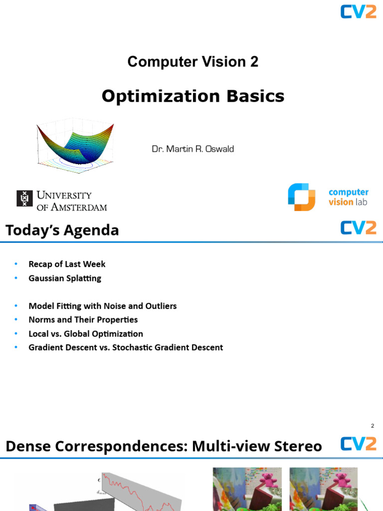 05 CV2 Optimization Basics | PDF | 3 D Computer Graphics | Rendering (Computer Graphics)