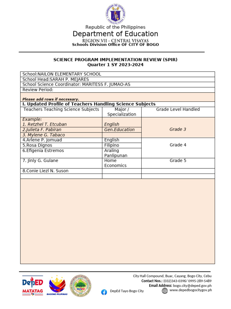 PIR-Division-Template SOFTCOPY | PDF | Learning | Education Theory