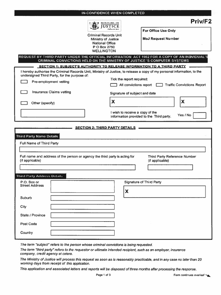 Police Check Form | PDF