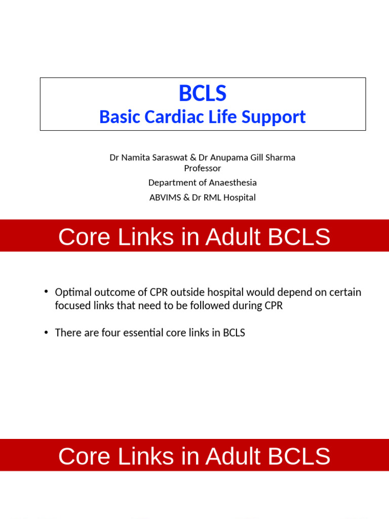 BCLS Comprehensive | PDF | Cardiopulmonary Resuscitation | Medical Emergencies