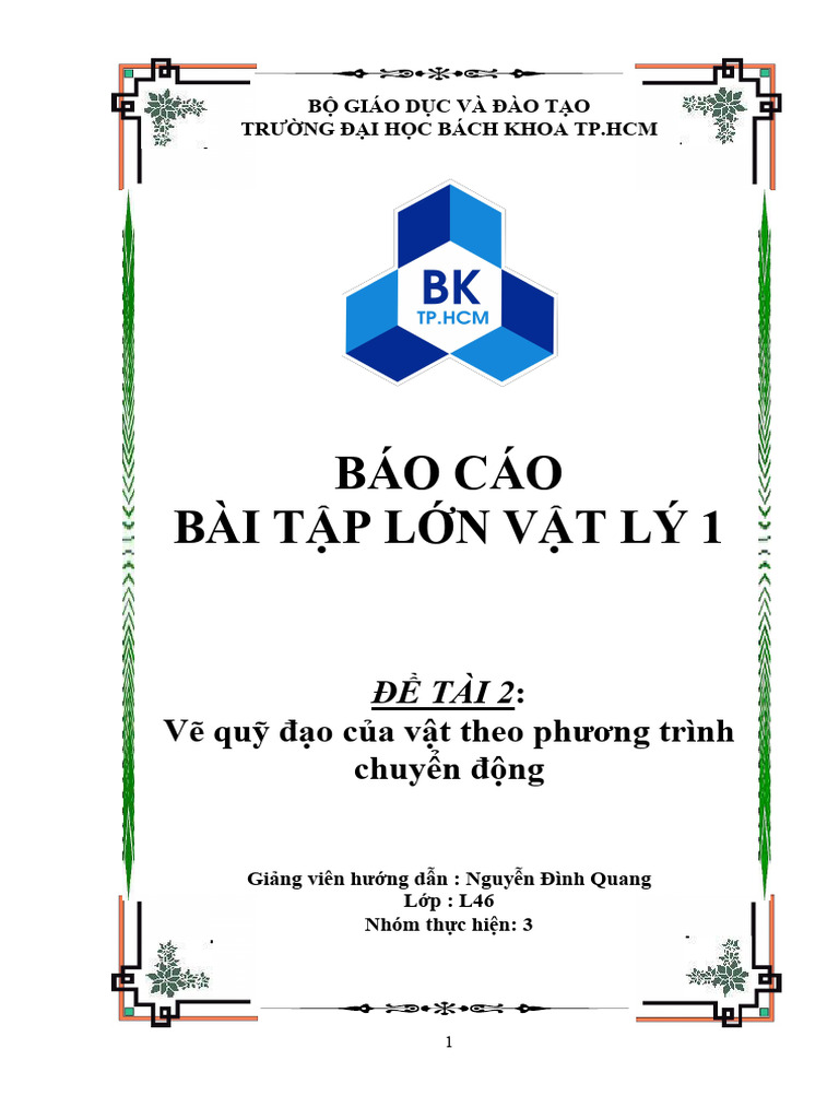 Báo Cáo BTL VL1 | PDF