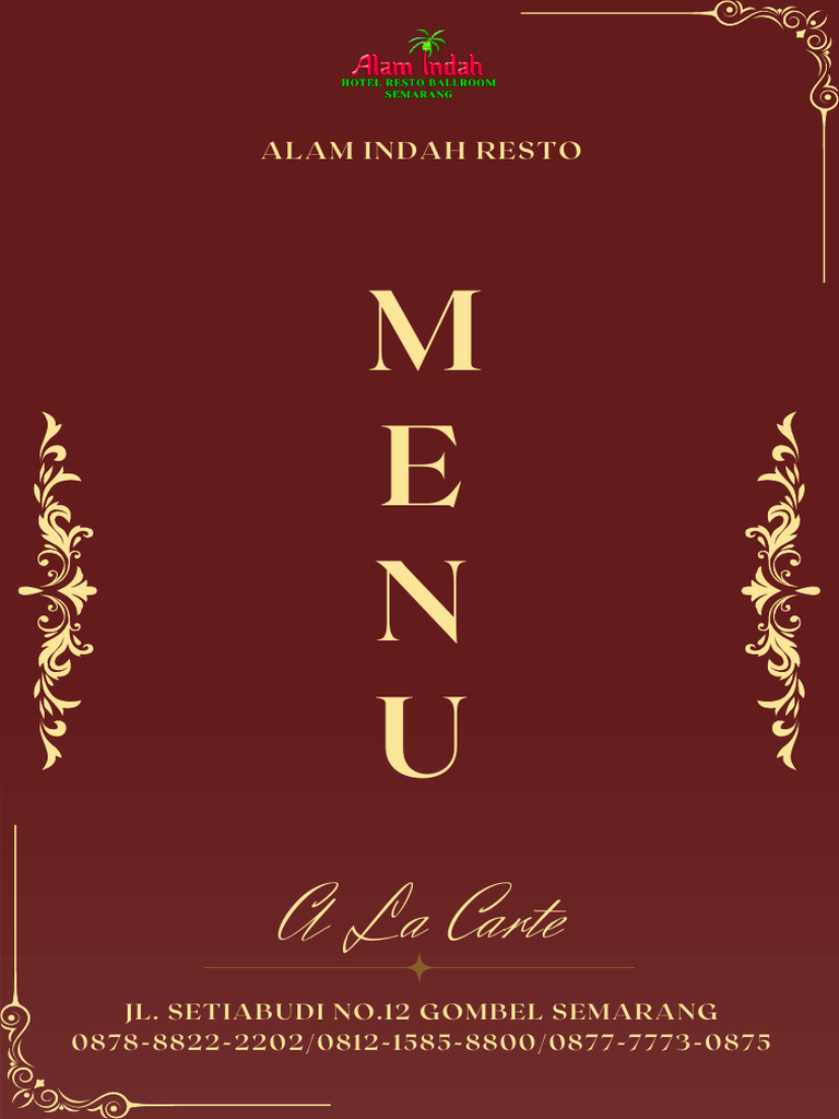 Menu Alam Indah Resto Semarang | PDF | Southeast Asian Cuisine | Non ...
