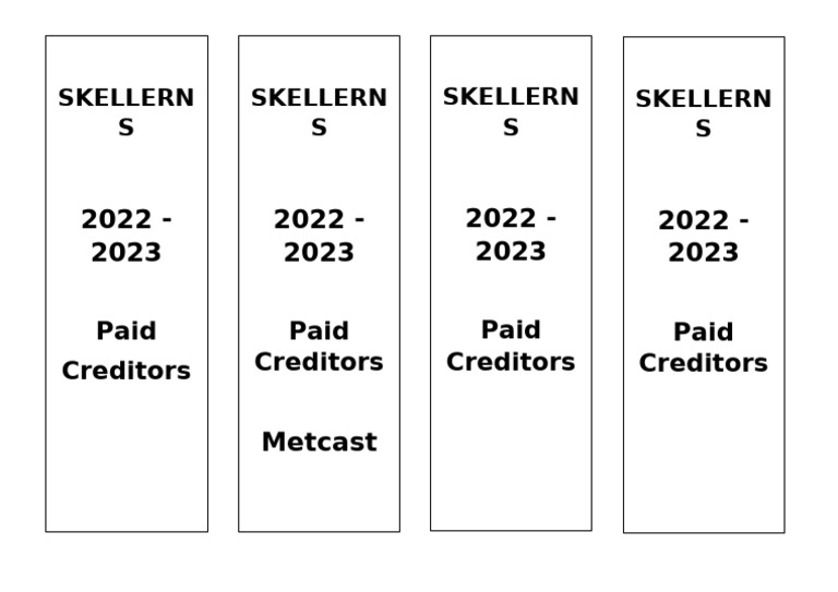 Spine Labels - EOM Paid Creditors | PDF