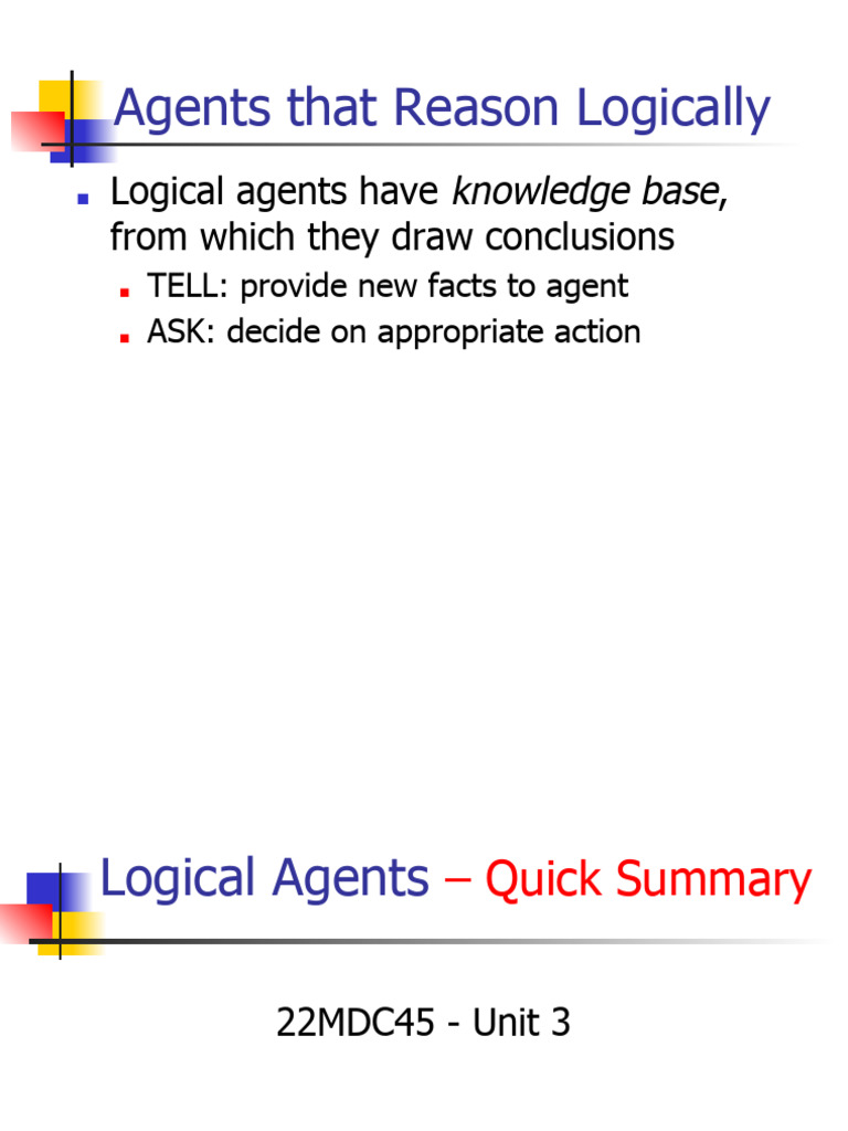 ai unit 3-2 | PDF | Logic | Logical Consequence