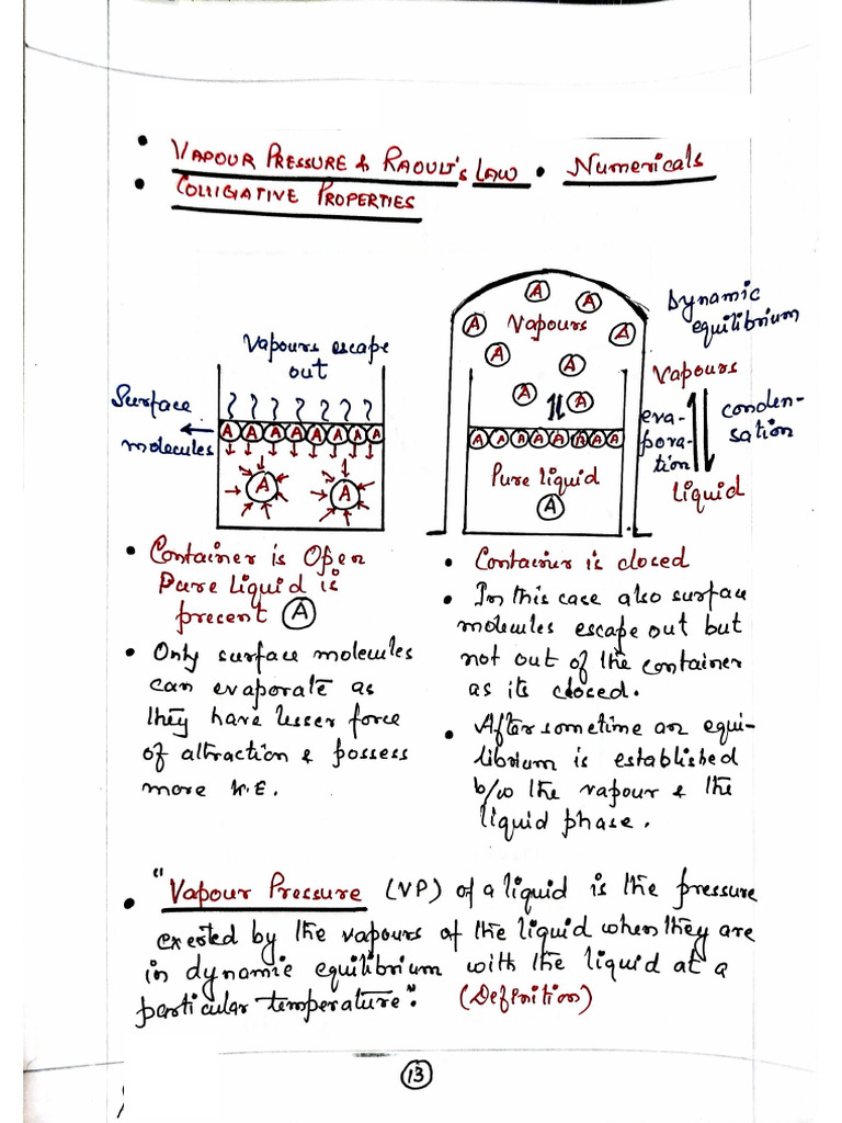 Module - 2 - Vapour - Pressure - Raoults - Law - Solutions (II Part) | PDF