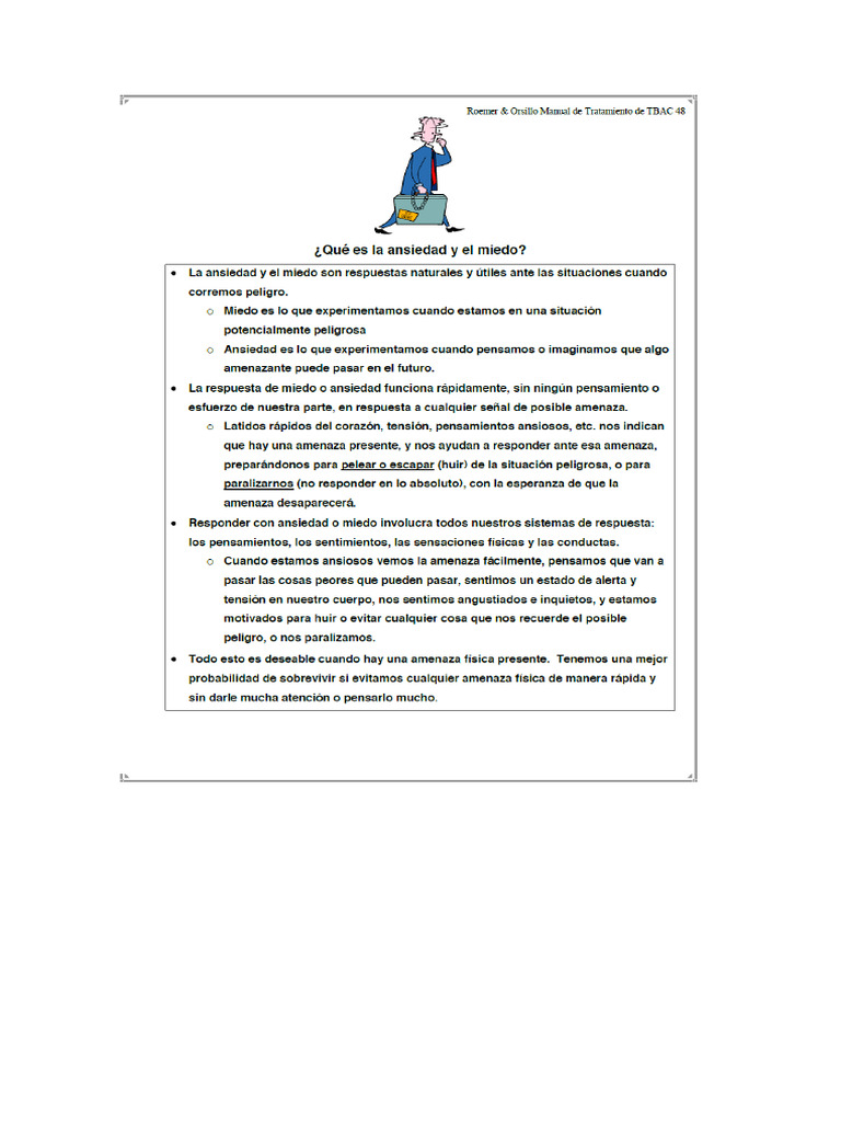 Ejer Ansiedad y Miedo | PDF