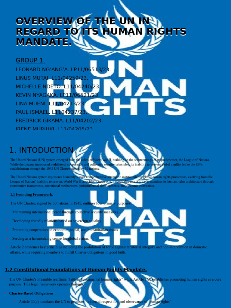 UN Human Rights System | PDF | Human Rights | United Nations