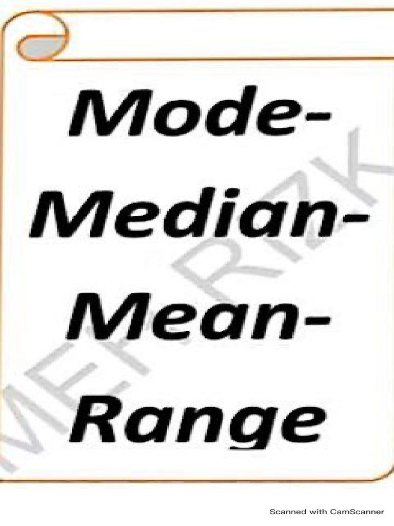 Math Ol Edexcel Statistics Data Mode, Median, Mean & Range | PDF