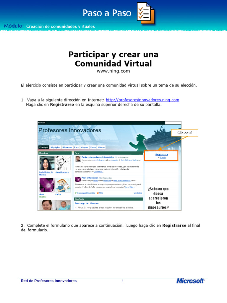 Cómo Crear Comunidades Virtuales en Ning | PDF | Contraseña | Internet