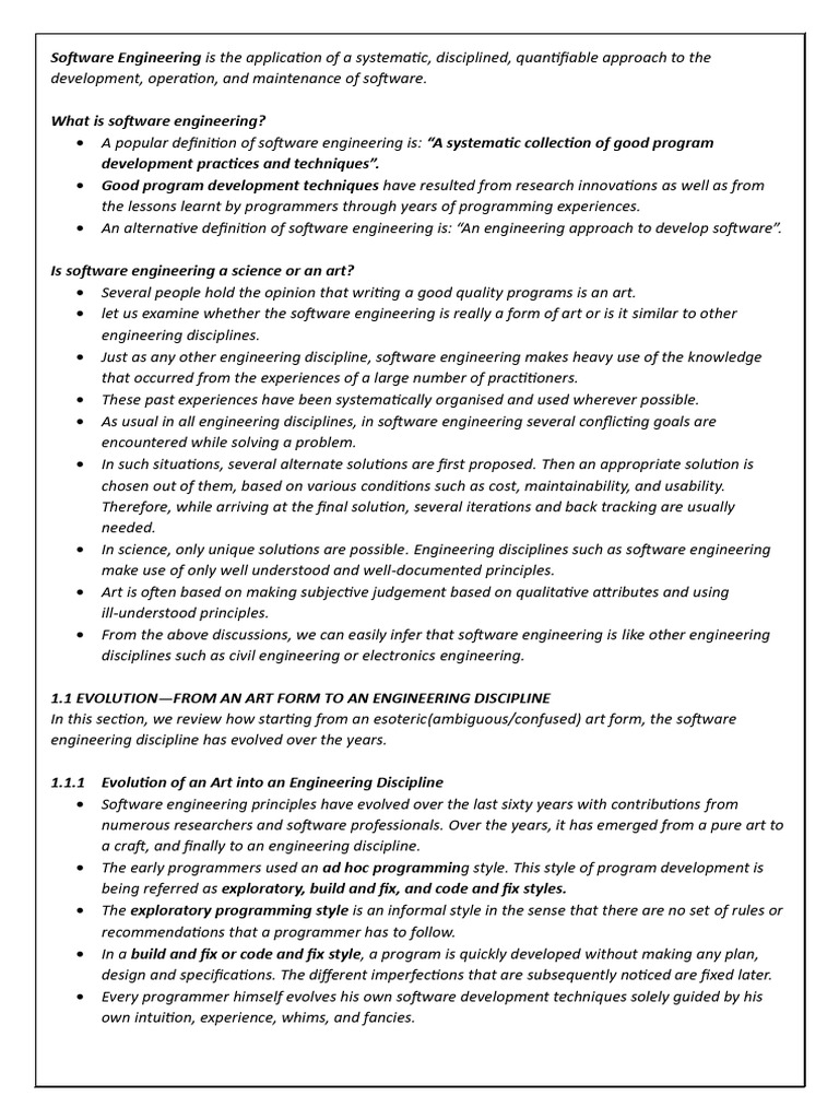 Evolution of Software Engineering Discipline | PDF | Software ...