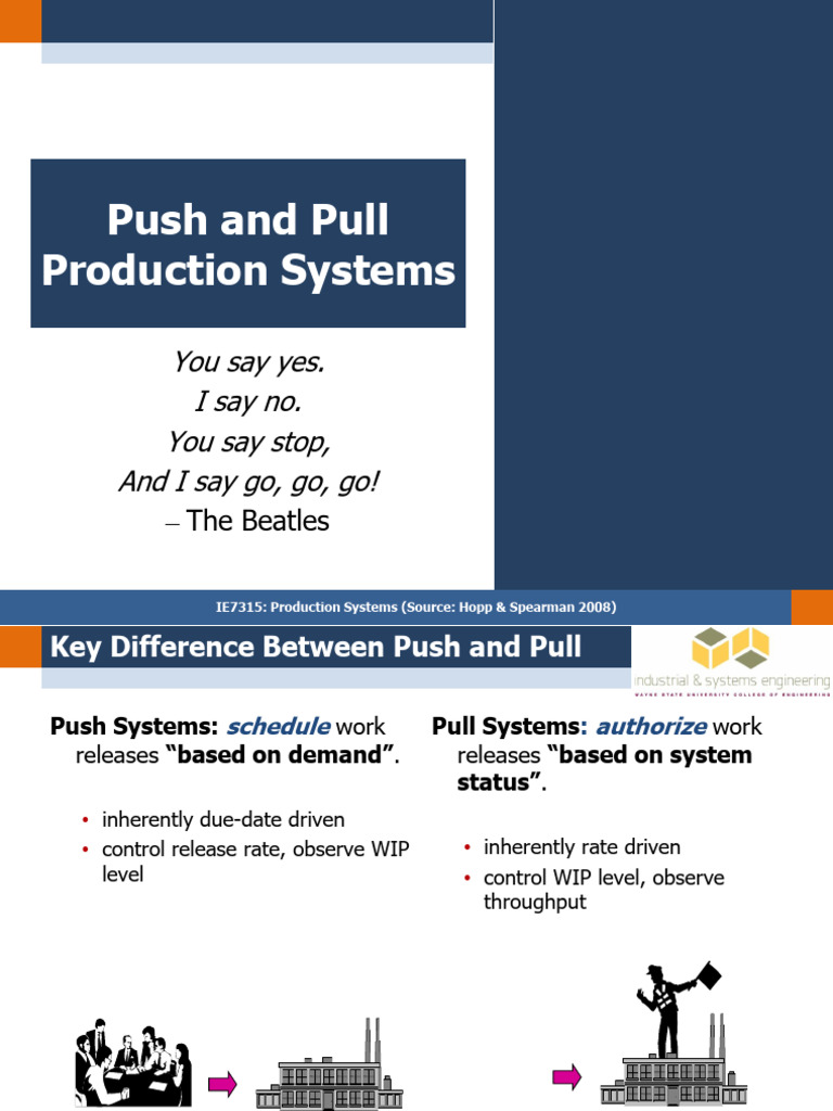W09 Push and Pull Production Systems | PDF | Lean Manufacturing