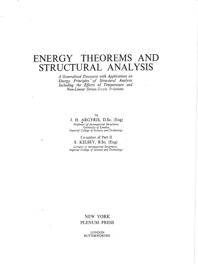 Energy Theorems and Structural Analysis | PDF