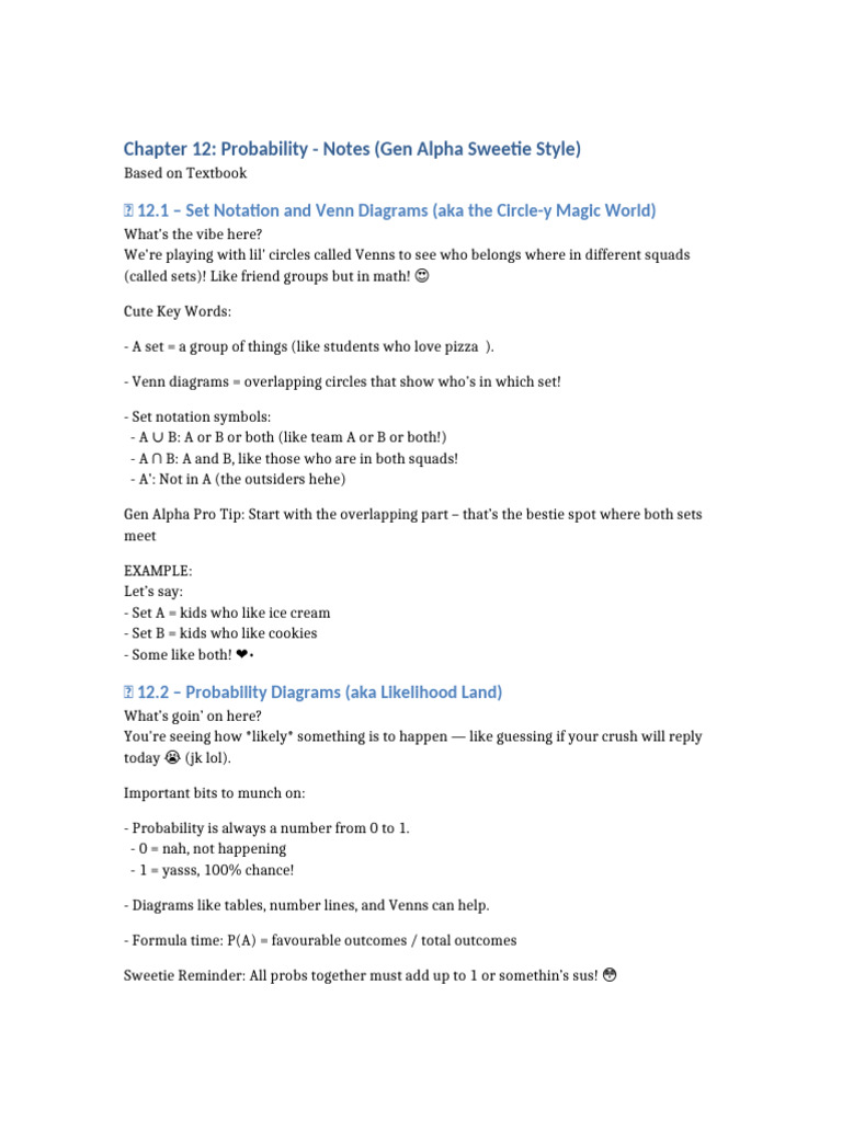 math progress internation ch 12 notes of grade 9 | PDF | Probability